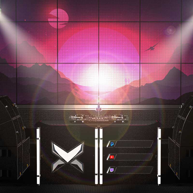 Techno | OBS StreamLabs GreenScreen Stage Background – StreamWorx