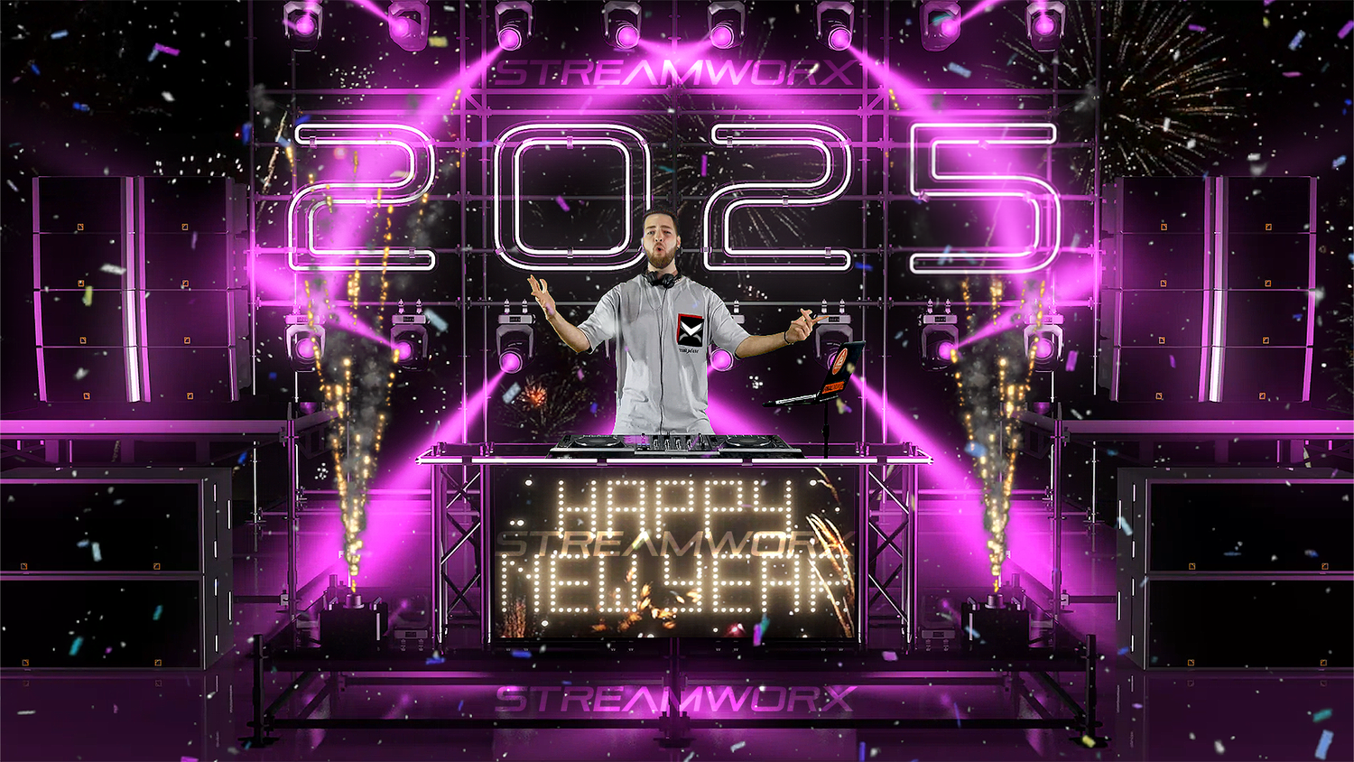 Virtual Dj Stage | Live Stream Overlay | 3D Stage Effects – StreamWorx